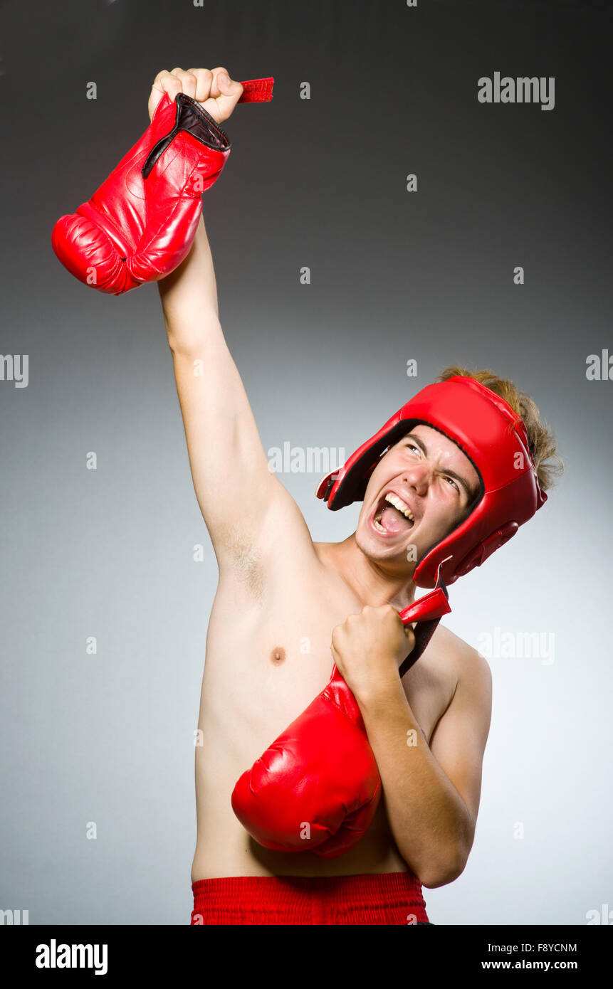 Funny nerd boxer in sport hi-res stock photography and images - Alamy
