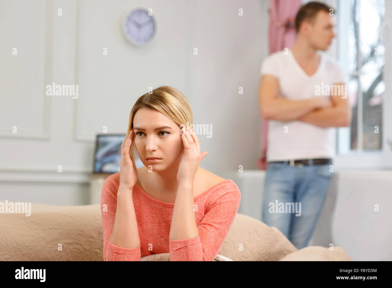 Young couple is having a fight Stock Photo - Alamy