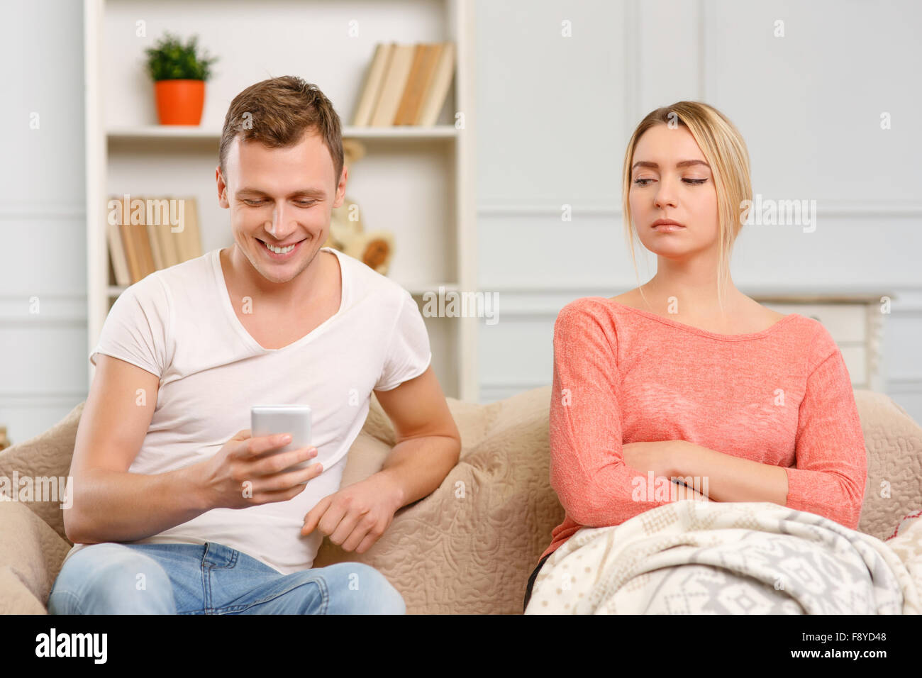 Young couple is having a misunderstanding Stock Photo - Alamy