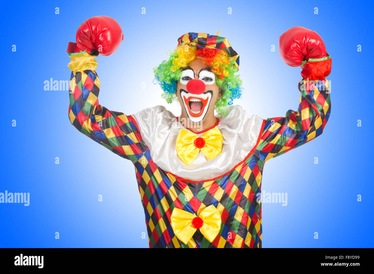 Boxer clown with boxing gloves hi-res stock photography and images - Alamy
