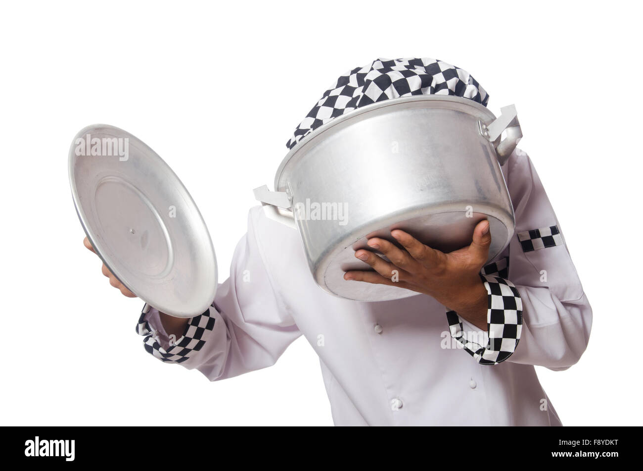 Funny male cook isolated on white Stock Photo - Alamy