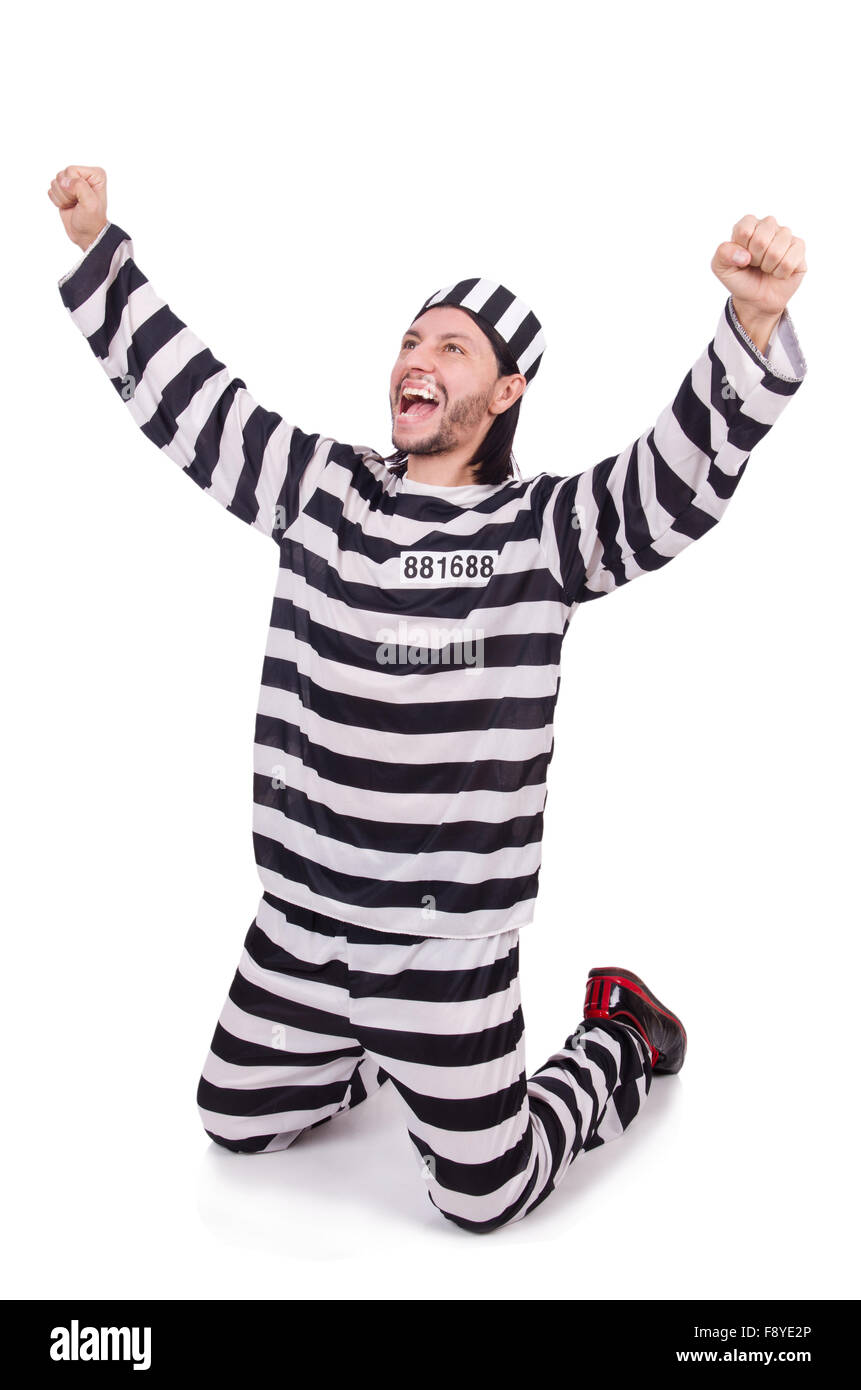Prison inmate isolated on the white background Stock Photo - Alamy