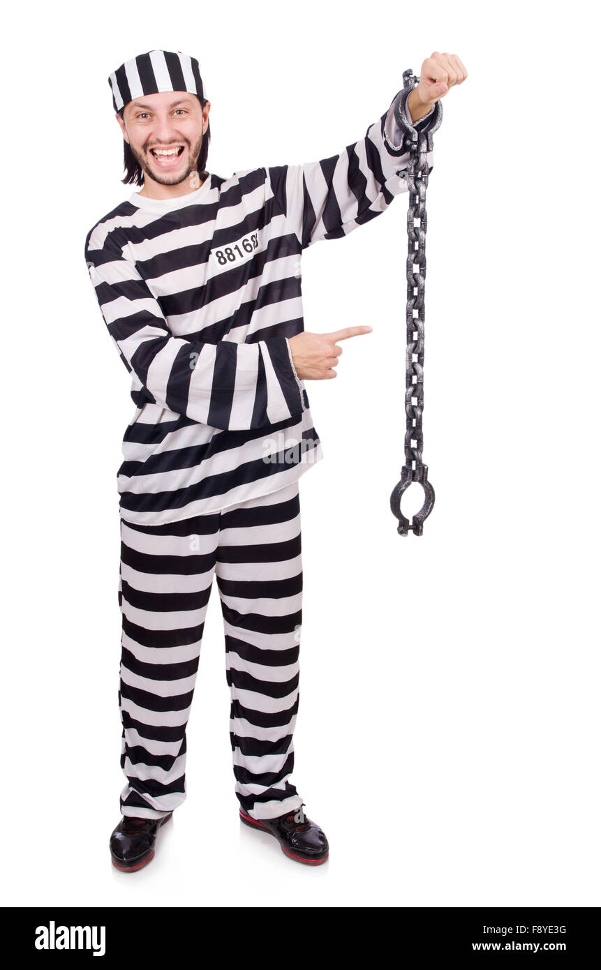 Prison inmate isolated on the white background Stock Photo - Alamy