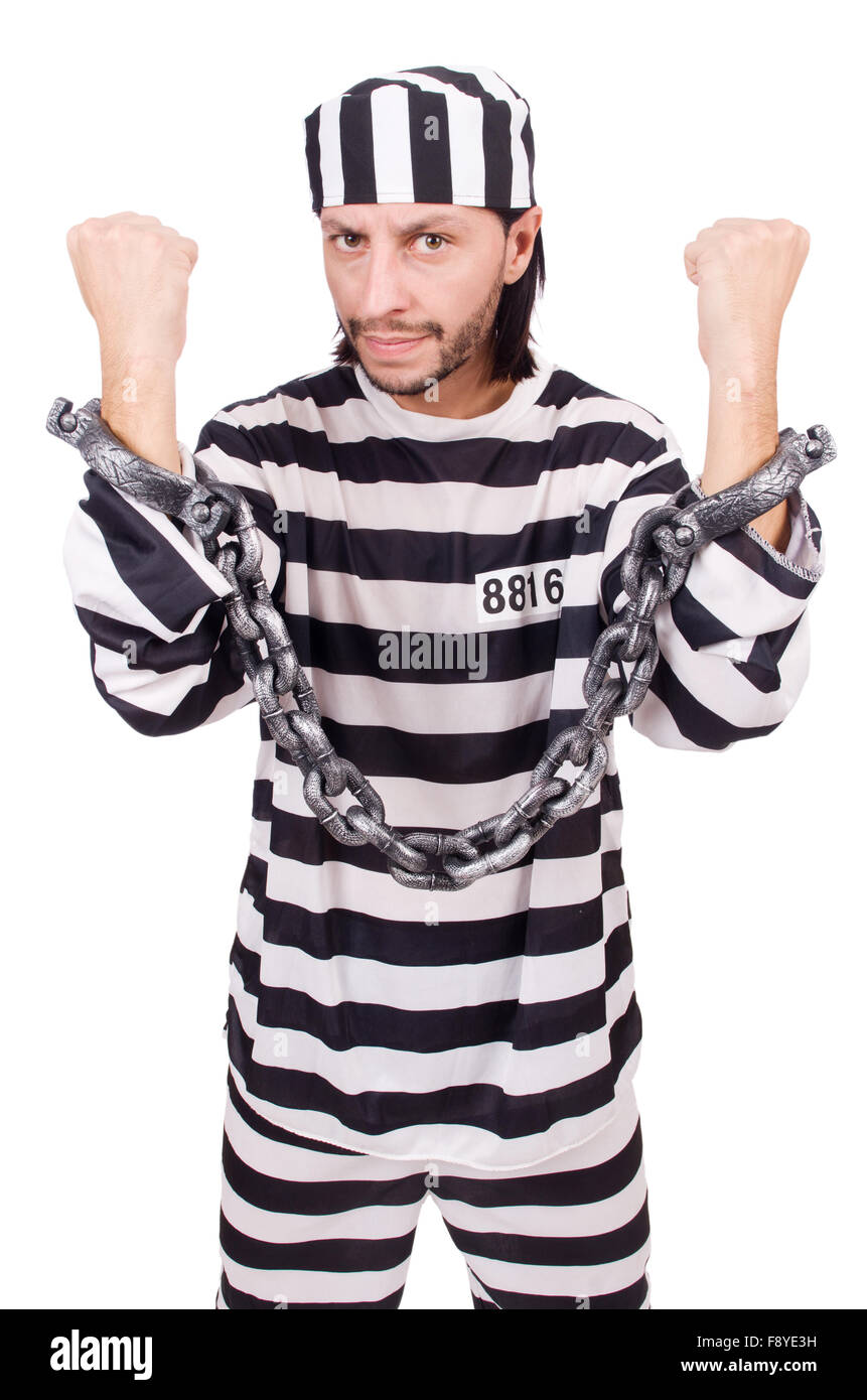 Prison inmate isolated on the white background Stock Photo - Alamy