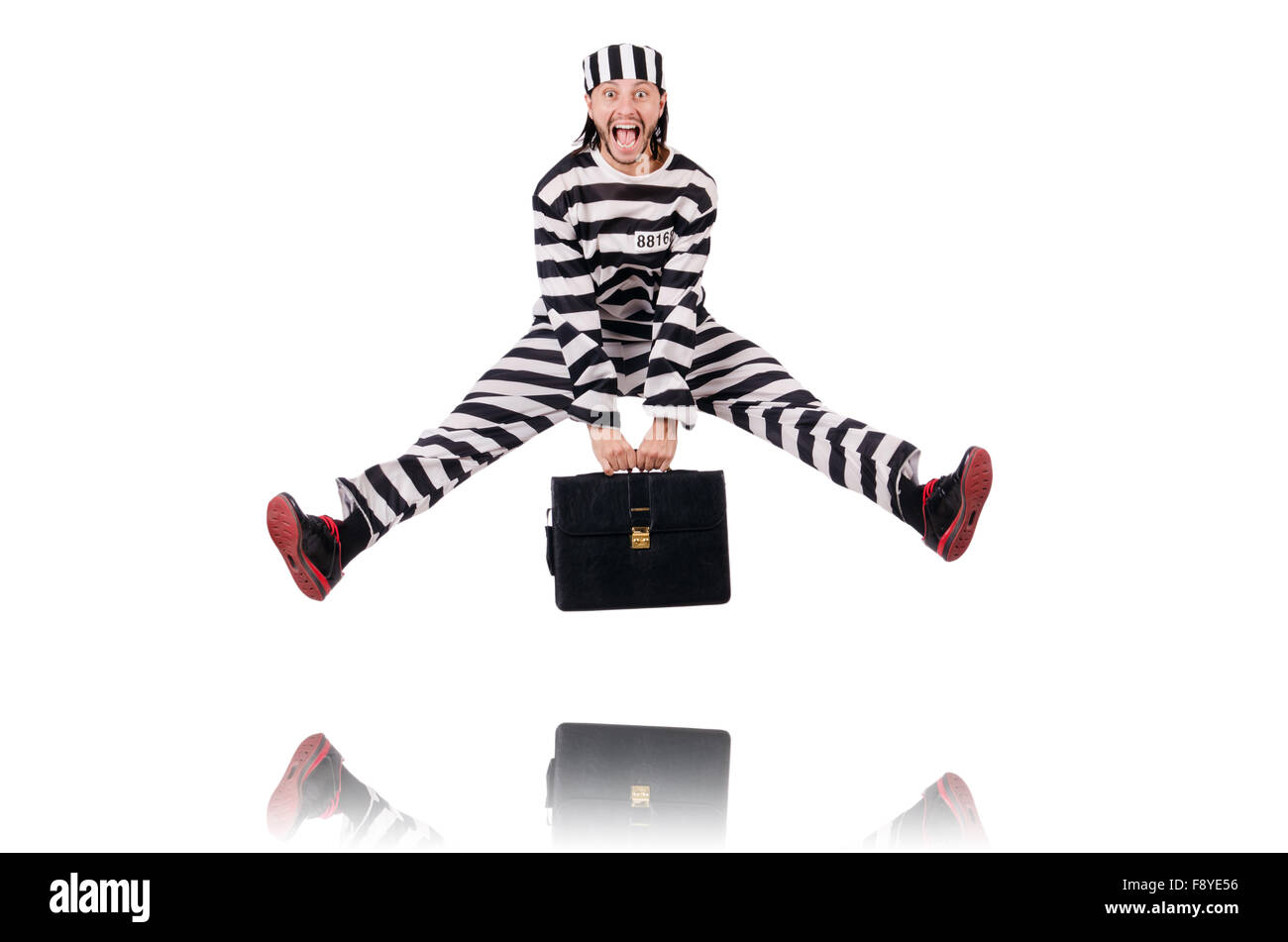 Prison inmate isolated on the white background Stock Photo - Alamy