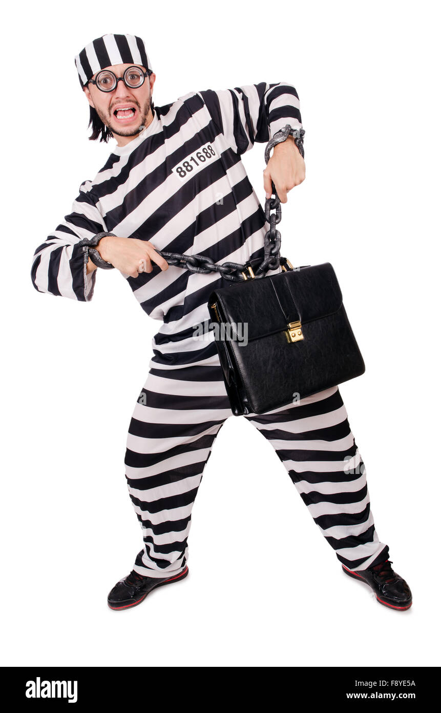 Prison inmate isolated on the white background Stock Photo - Alamy