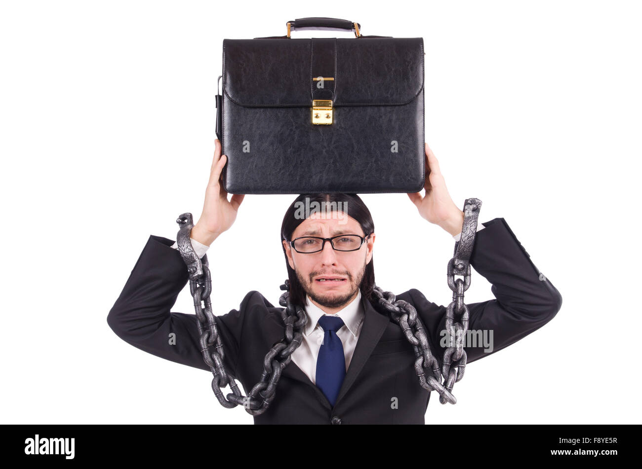 Man with chain isolated on the white Stock Photo - Alamy