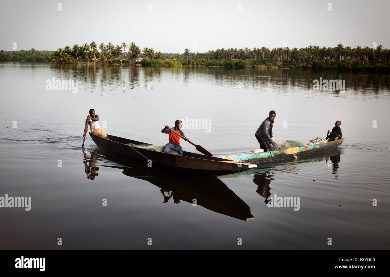 Grand-Bassam lagoon, Ivory Coast. Africa Stock Photo - Alamy