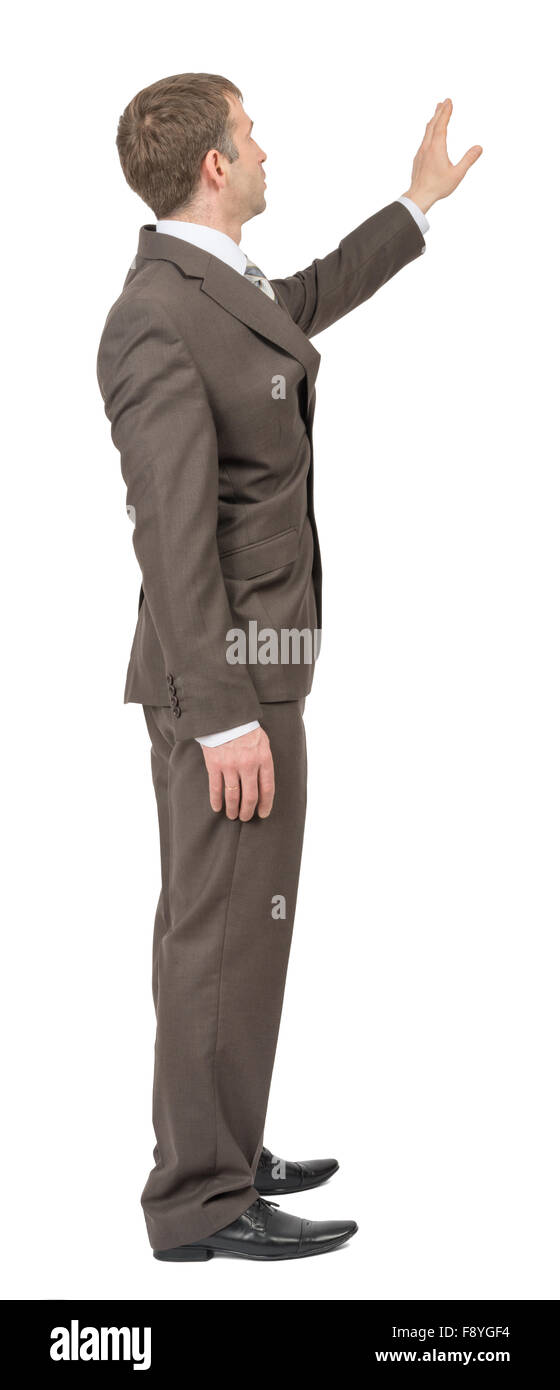 Businessman with raised arm hi-res stock photography and images - Alamy