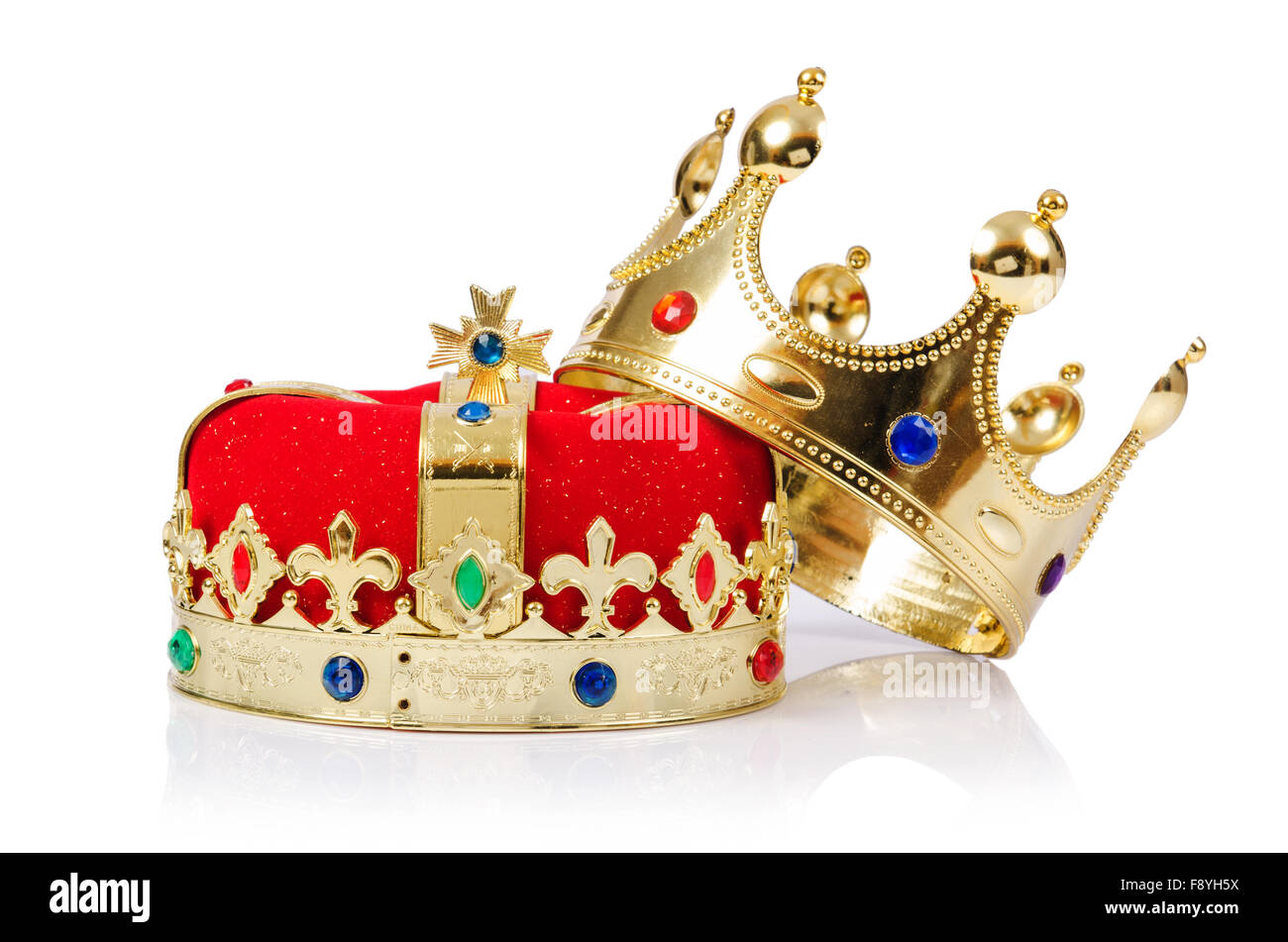 King crown isolated on white Stock Photo - Alamy