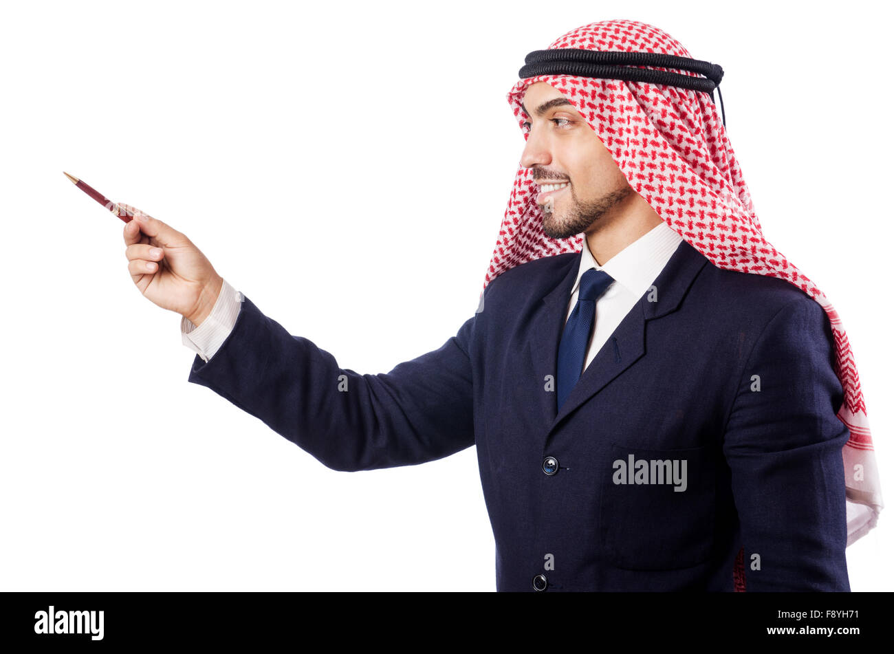 Arab businessman isolated on white Stock Photo - Alamy