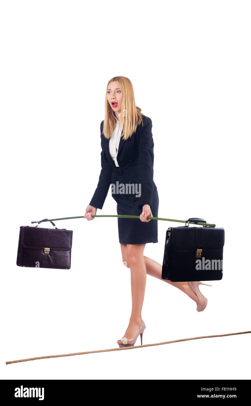 Tightrope walking circus Cut Out Stock Images & Pictures - Alamy