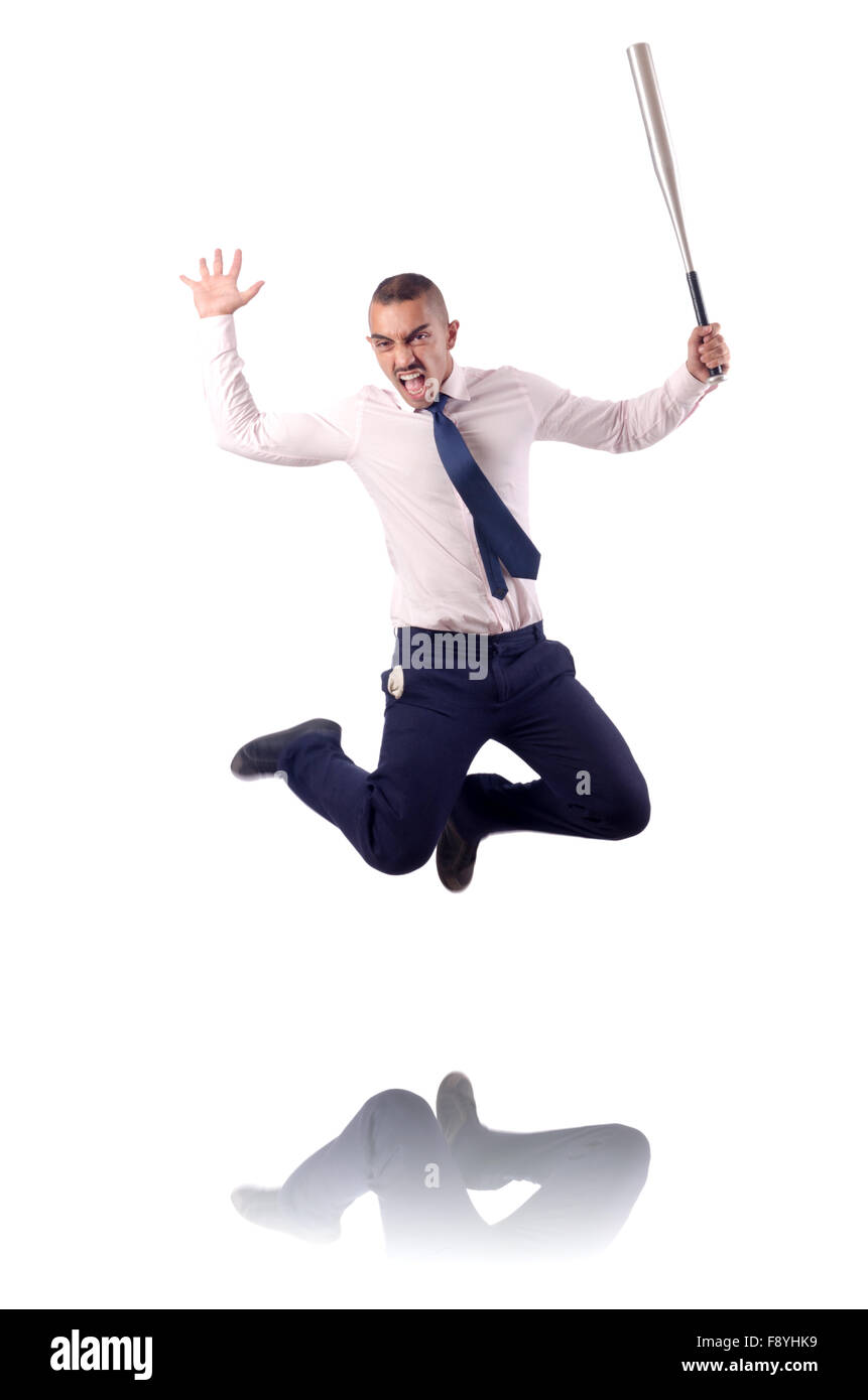Man jumping angry Cut Out Stock Images & Pictures - Alamy