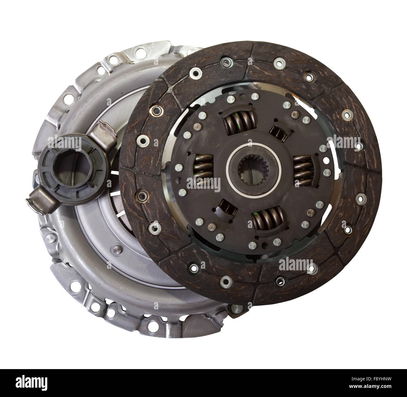 auto parts - automotive engine clutch. Isolated on white with clipping ...