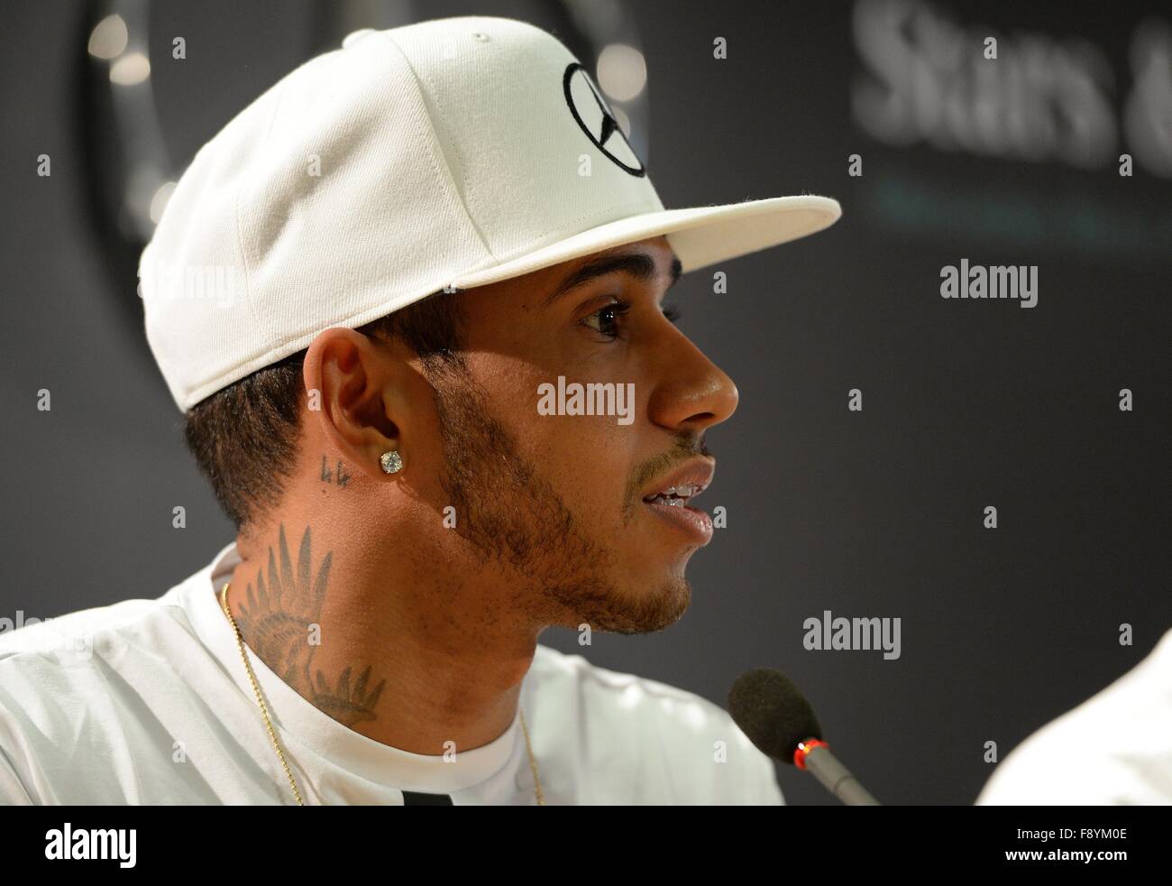 Stuttgart, Germany. 12th Dec, 2015. Formula One world champion Lewis ...