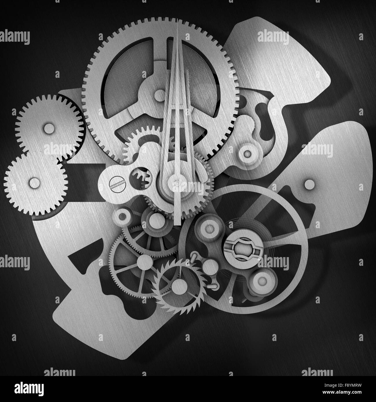 Metal cog gears joining together, closeup Stock Photo - Alamy