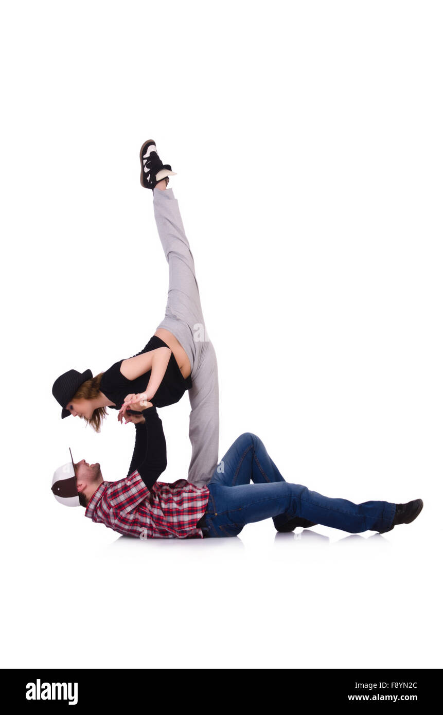 Pair of dancers dancing modern dances Stock Photo - Alamy