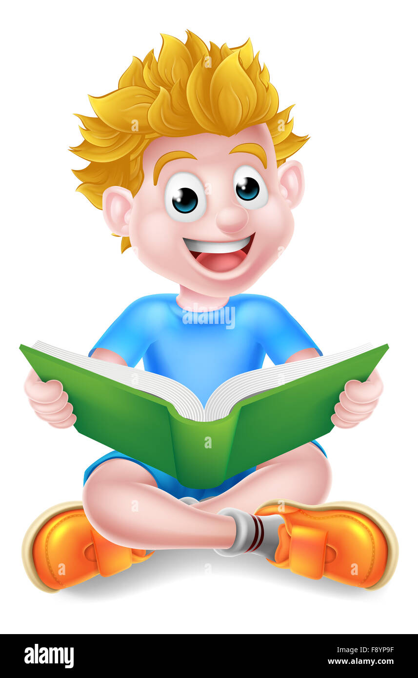 Cartoon Person Reading