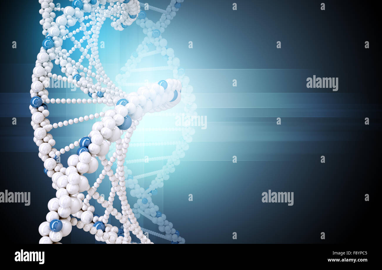 DNA on blue Stock Photo - Alamy