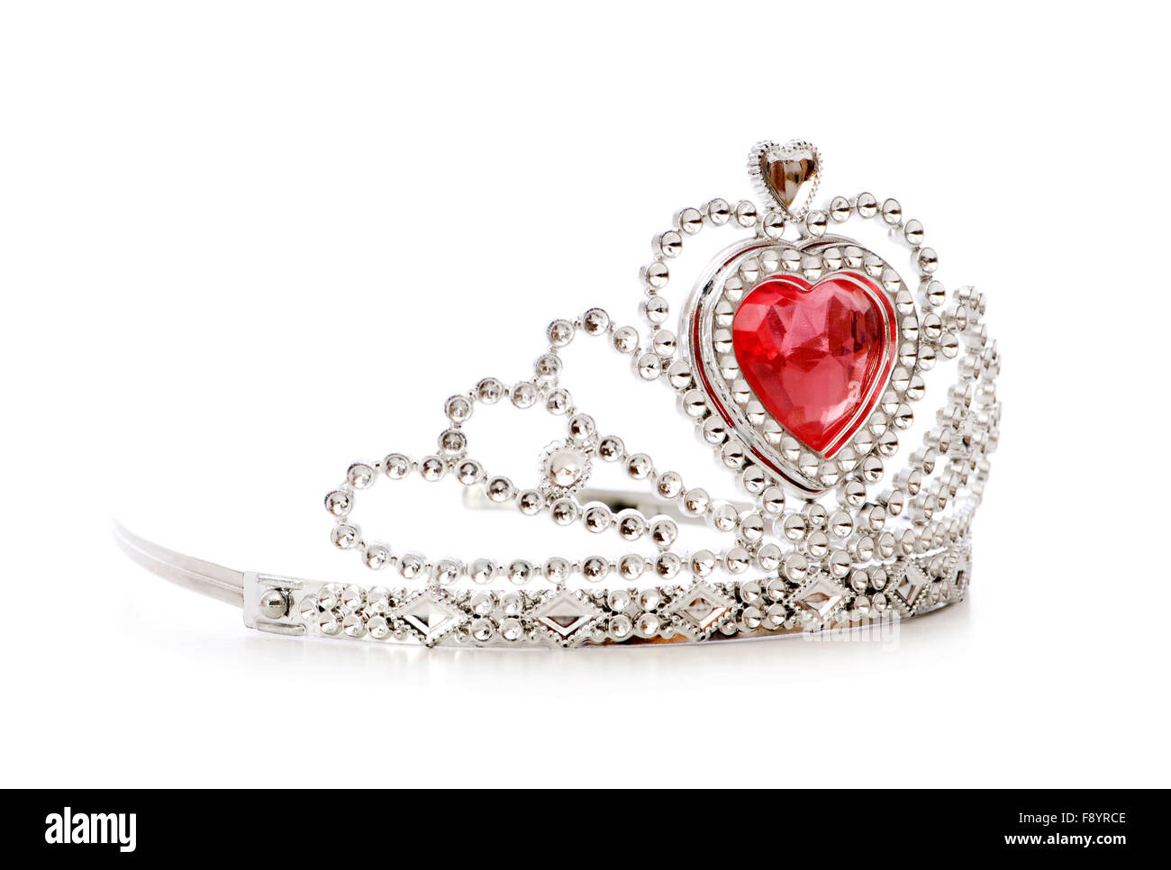 Silver diadem isolated on the white background Stock Photo - Alamy