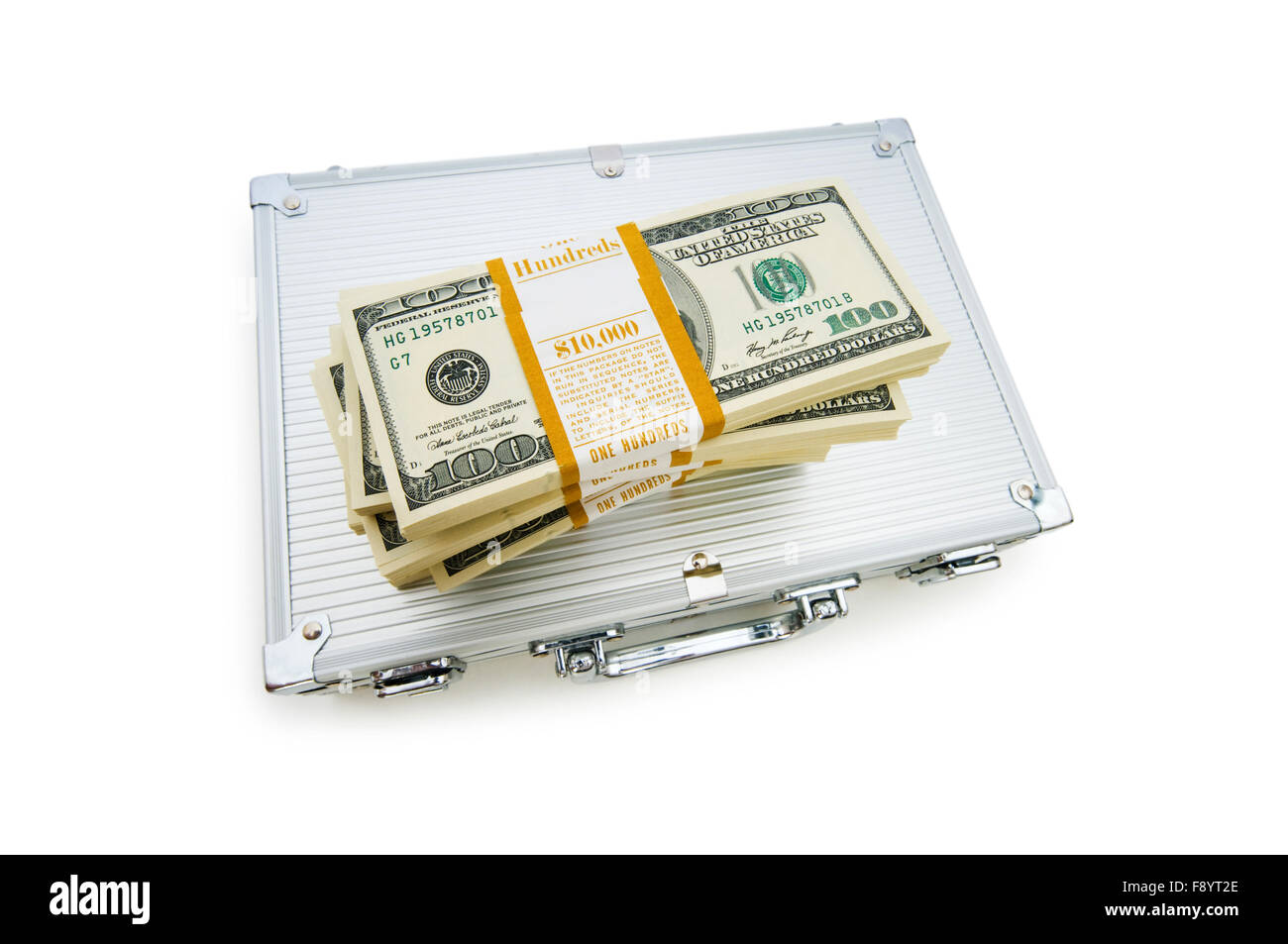 Money in the case isolated on white Stock Photo - Alamy