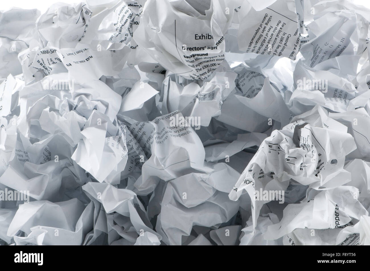 Recycling concept with lots of waster paper Stock Photo - Alamy