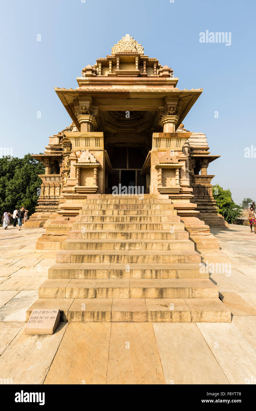 The UNESCO recognised temples in Khajuraho, Madhya Pradesh, India Stock ...