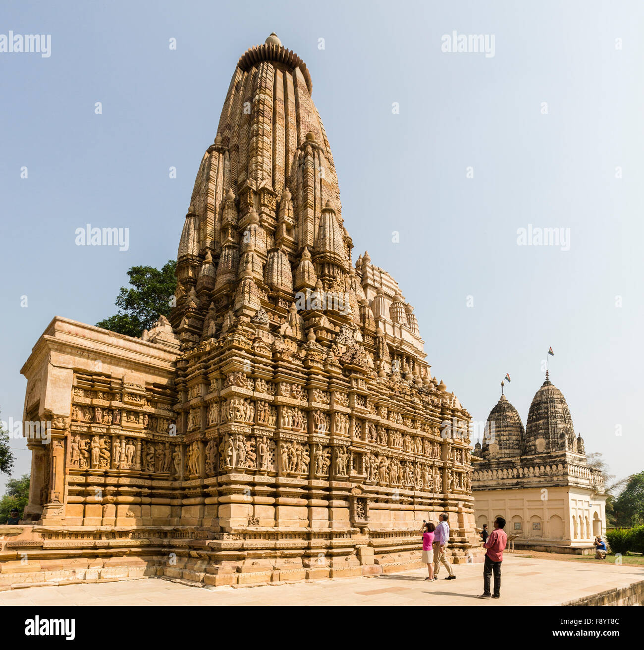 The UNESCO recognised temples in Khajuraho, Madhya Pradesh, India Stock ...