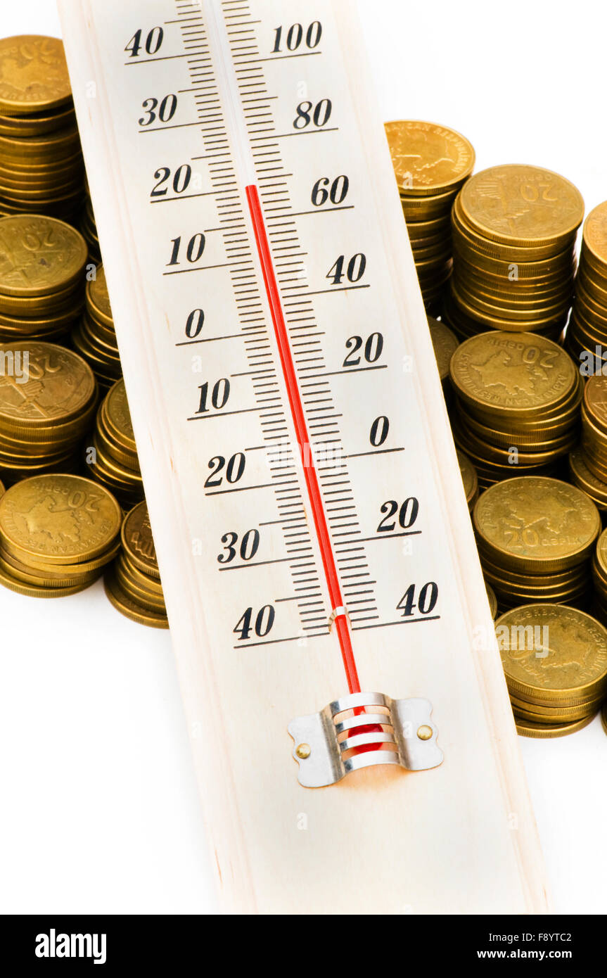 Financial concept - checking the temperature of market Stock Photo - Alamy