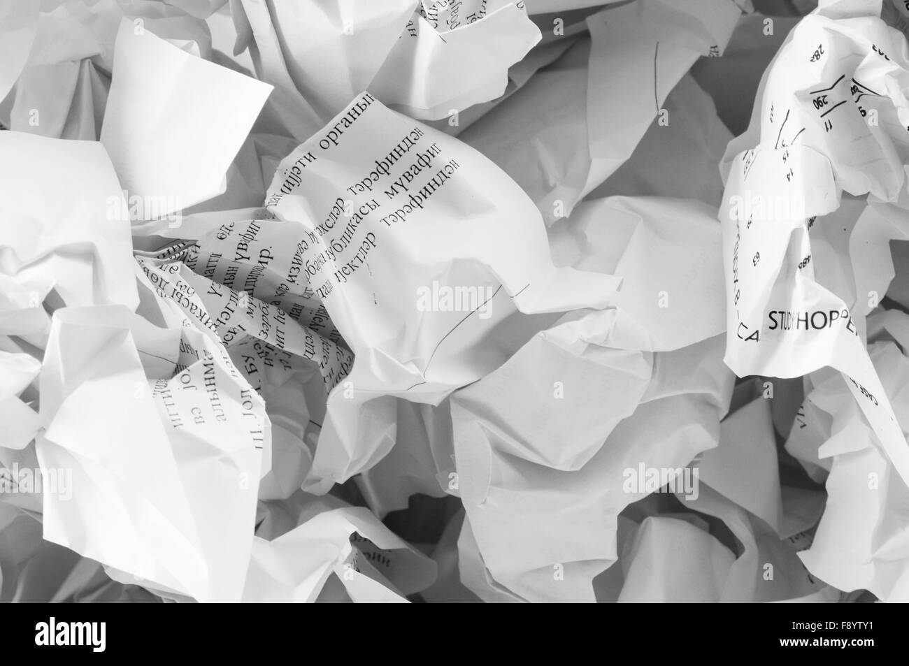 Recycling concept with lots of waster paper Stock Photo - Alamy