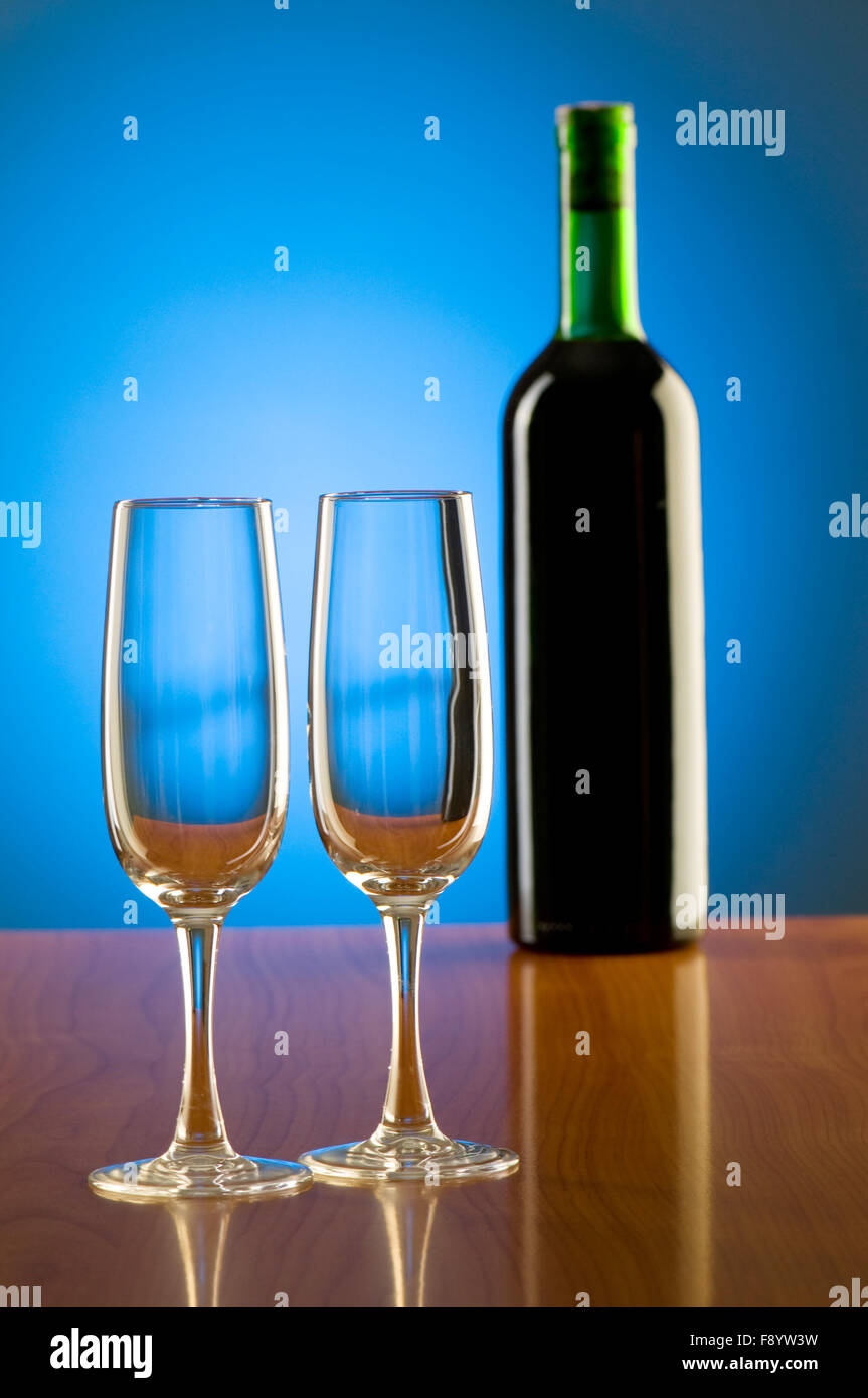 Wine concept with gradient background Stock Photo - Alamy
