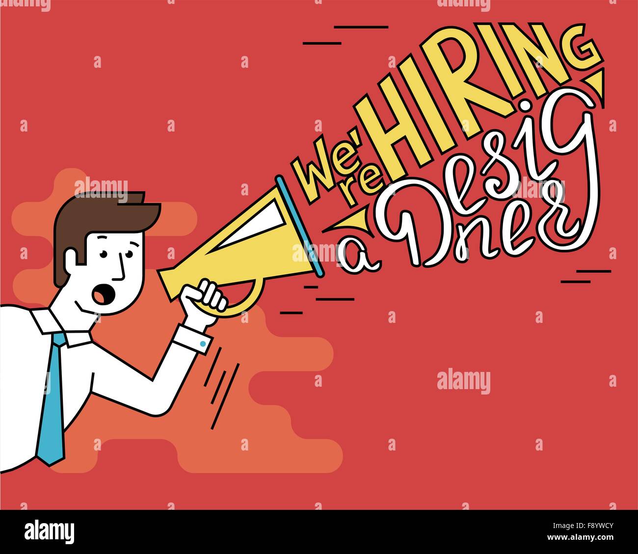 Megaphone with typography design Stock Vector Image & Art - Alamy