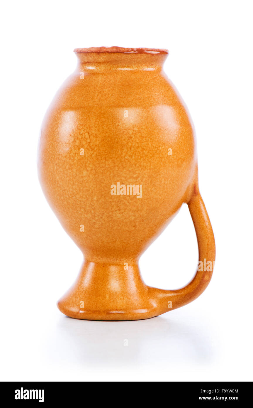 Clay jars isolated on the white background Stock Photo - Alamy