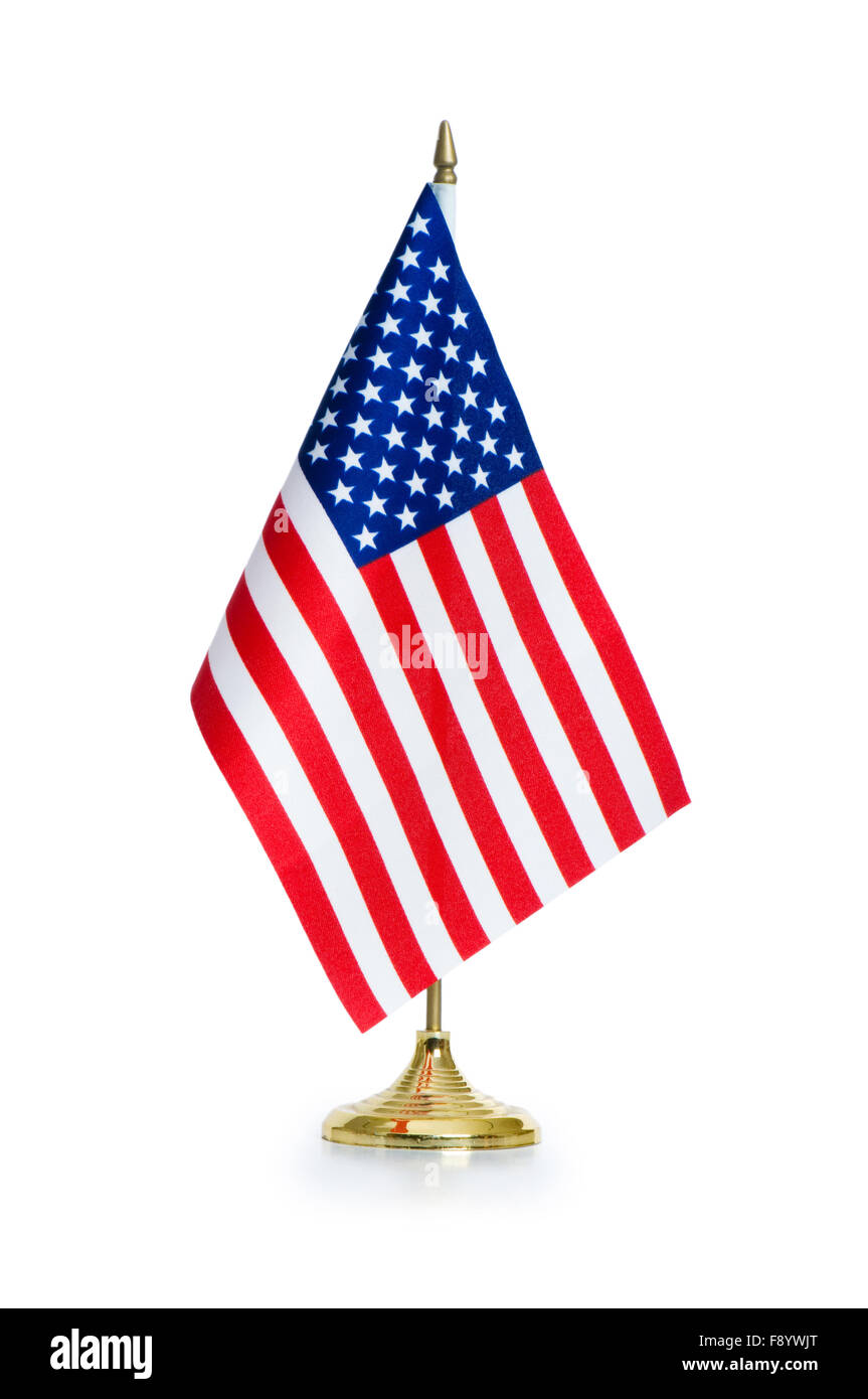 USA flag isolated on the white background Stock Photo - Alamy