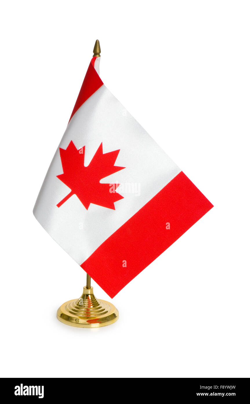 Canada flag isolated on white background Stock Photo - Alamy