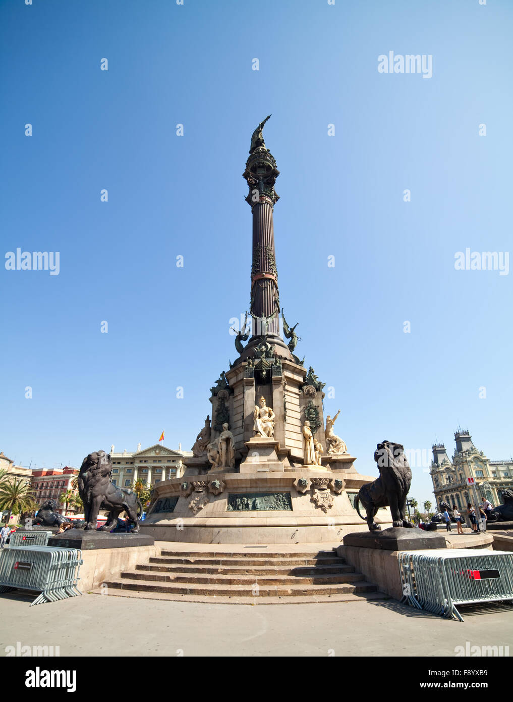 Statue of Christopher Columbus, Barcelona. Spain Stock Photo - Alamy