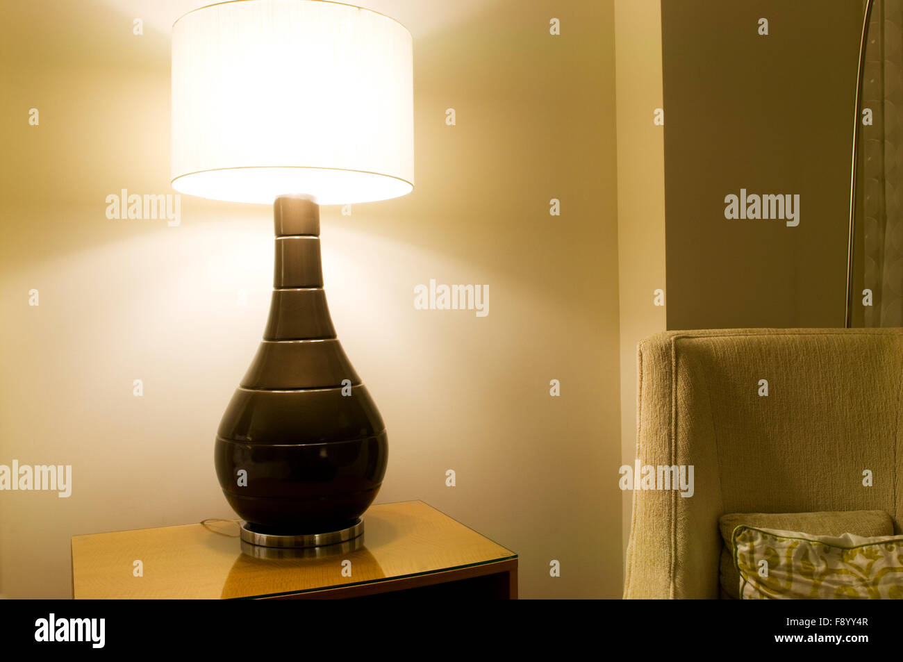 Room interior - Light stand on the table Stock Photo - Alamy