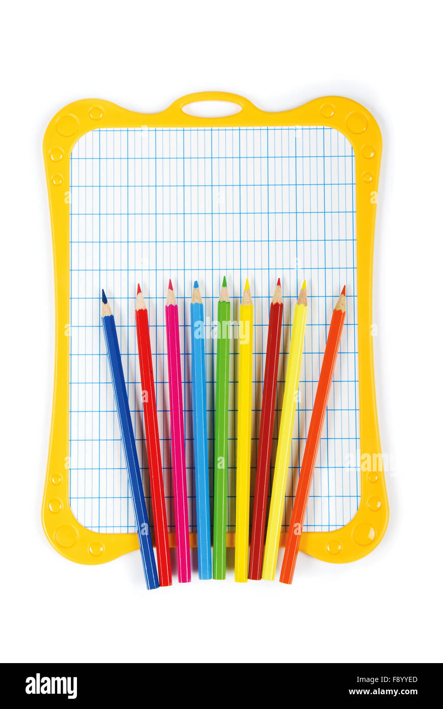 Art drawing board pencils Cut Out Stock Images & Pictures - Alamy