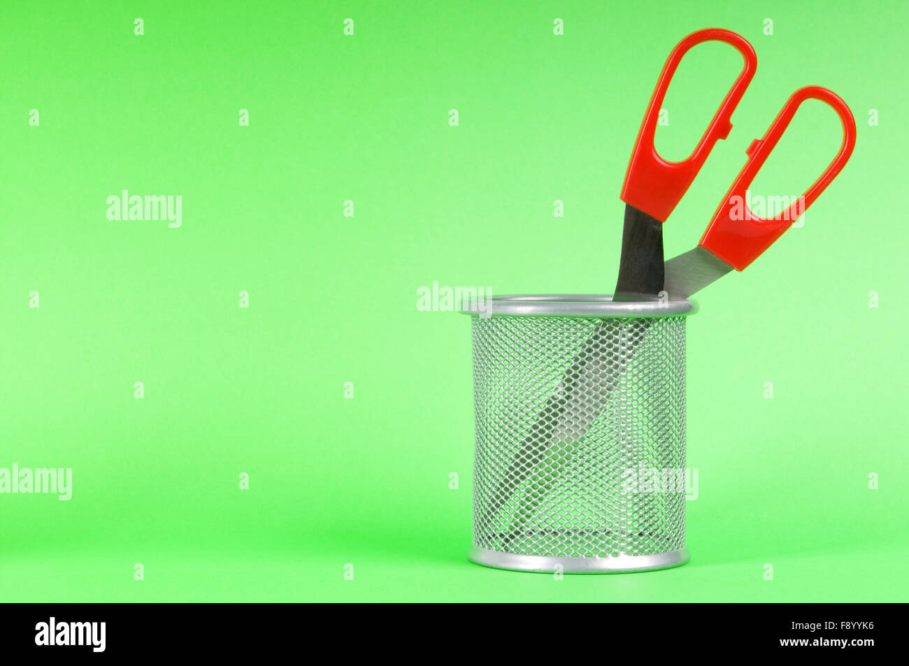 Colorful scissors on the color paper background Stock Photo - Alamy