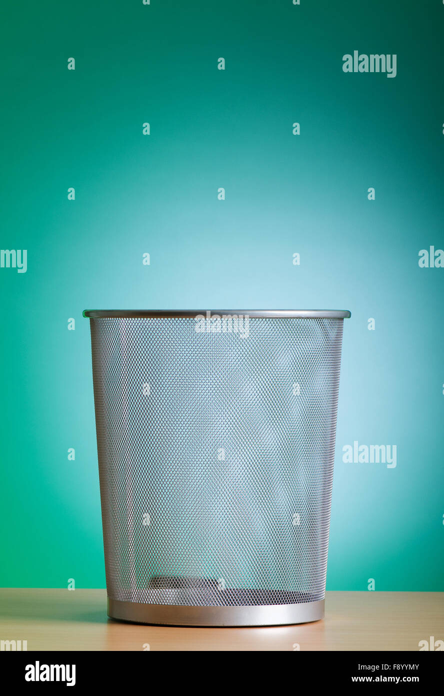 Garbage bin with paper waste isolated on white Stock Photo - Alamy