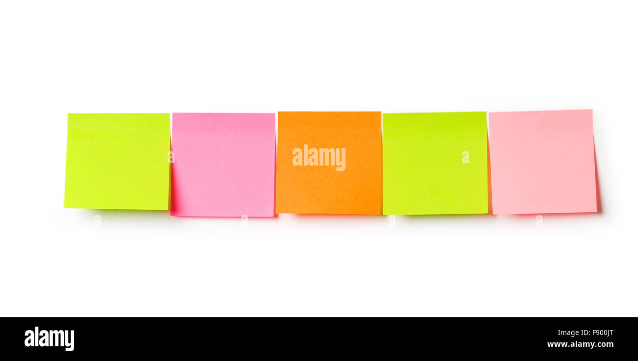 Reminder notes isolated on the white background Stock Photo - Alamy