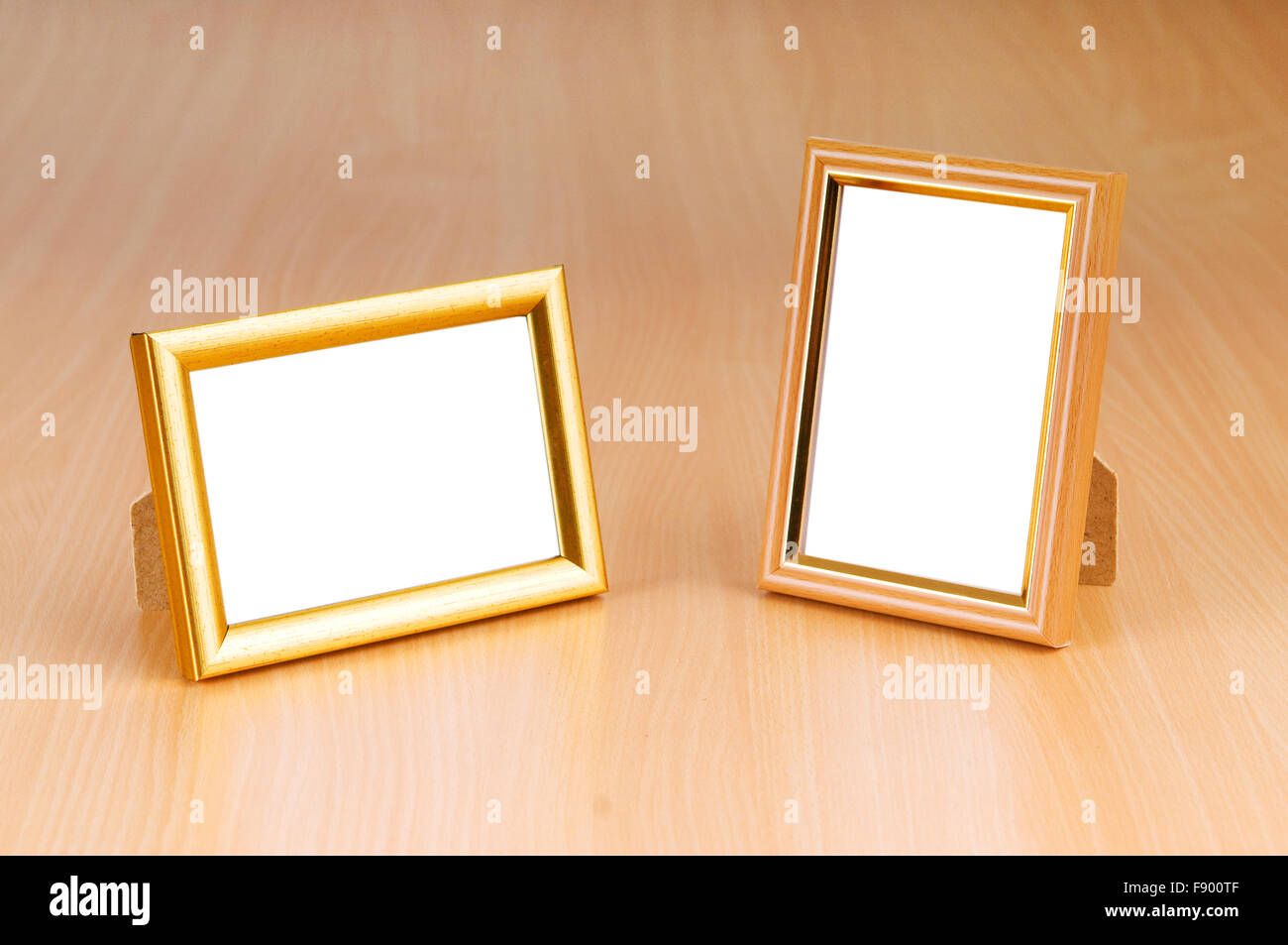 Photo frames on the table Stock Photo - Alamy