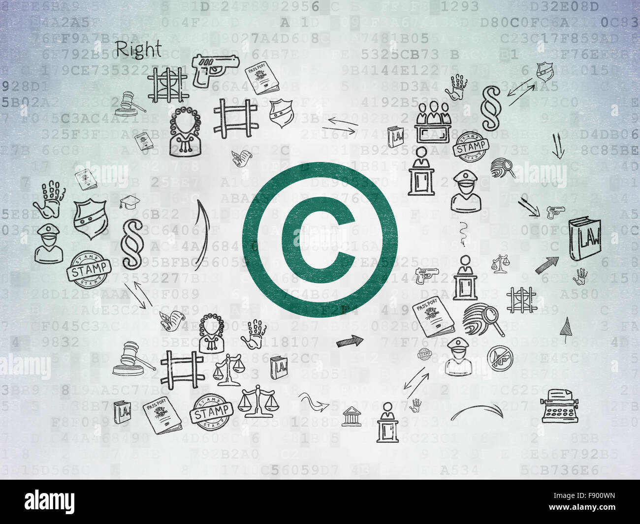 Law concept: Copyright on Digital Paper background Stock Photo - Alamy