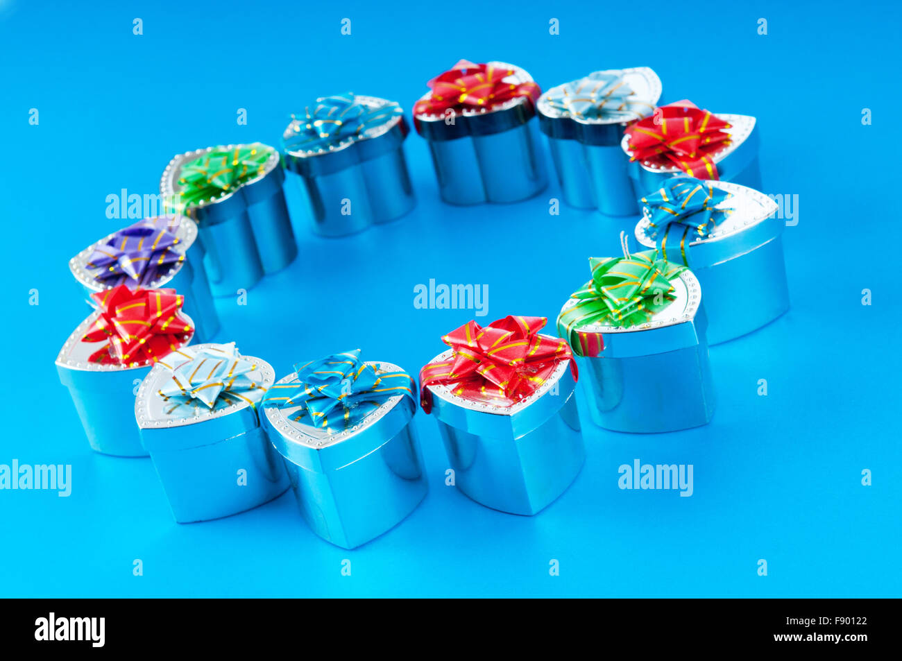 Gift boxes in celebration concept Stock Photo - Alamy