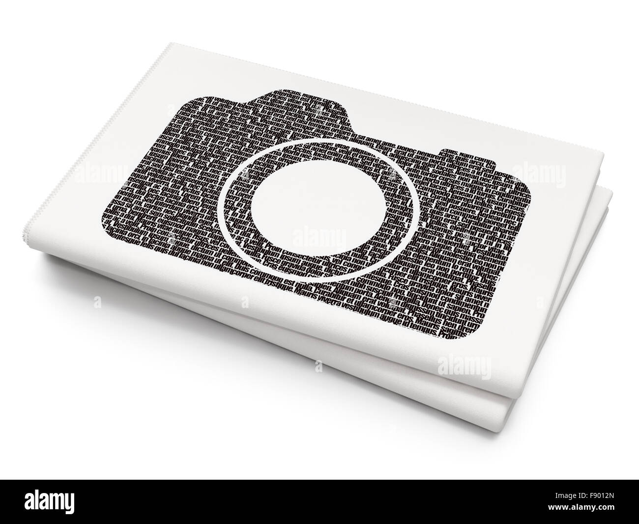 Travel concept: Photo Camera on Blank Newspaper background Stock Photo ...