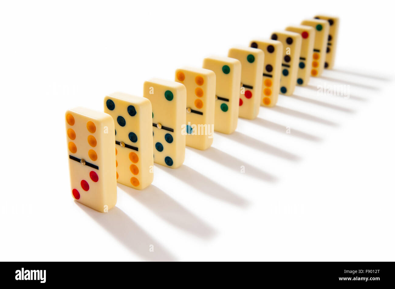 Domino effect with many pieces Stock Photo - Alamy