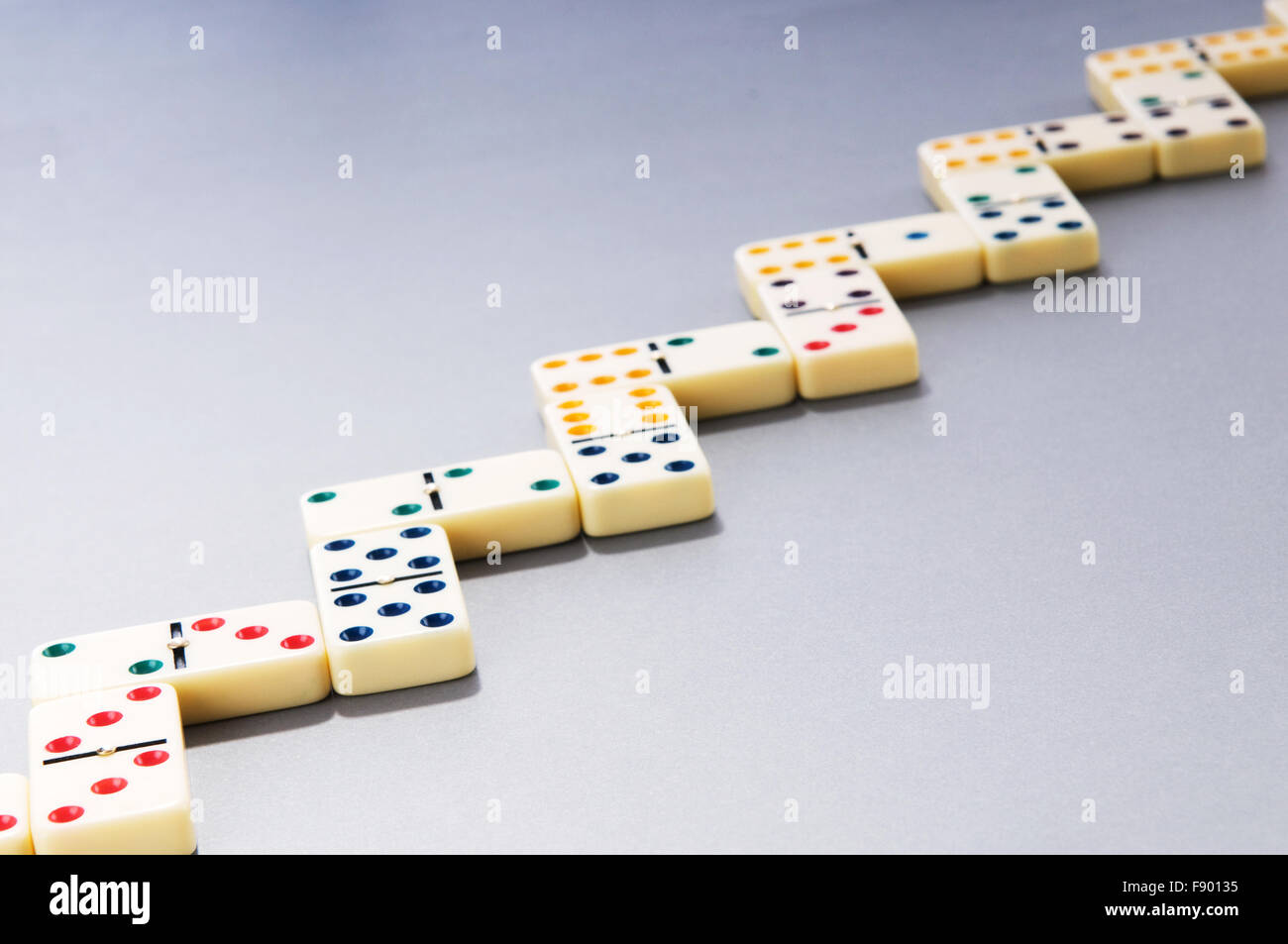 Domino effect with many pieces Stock Photo - Alamy