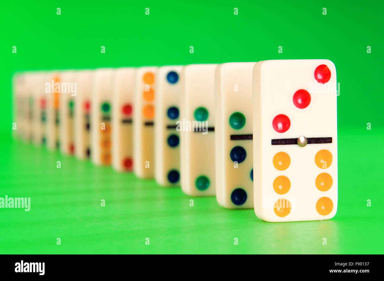 Domino effect with many pieces Stock Photo - Alamy