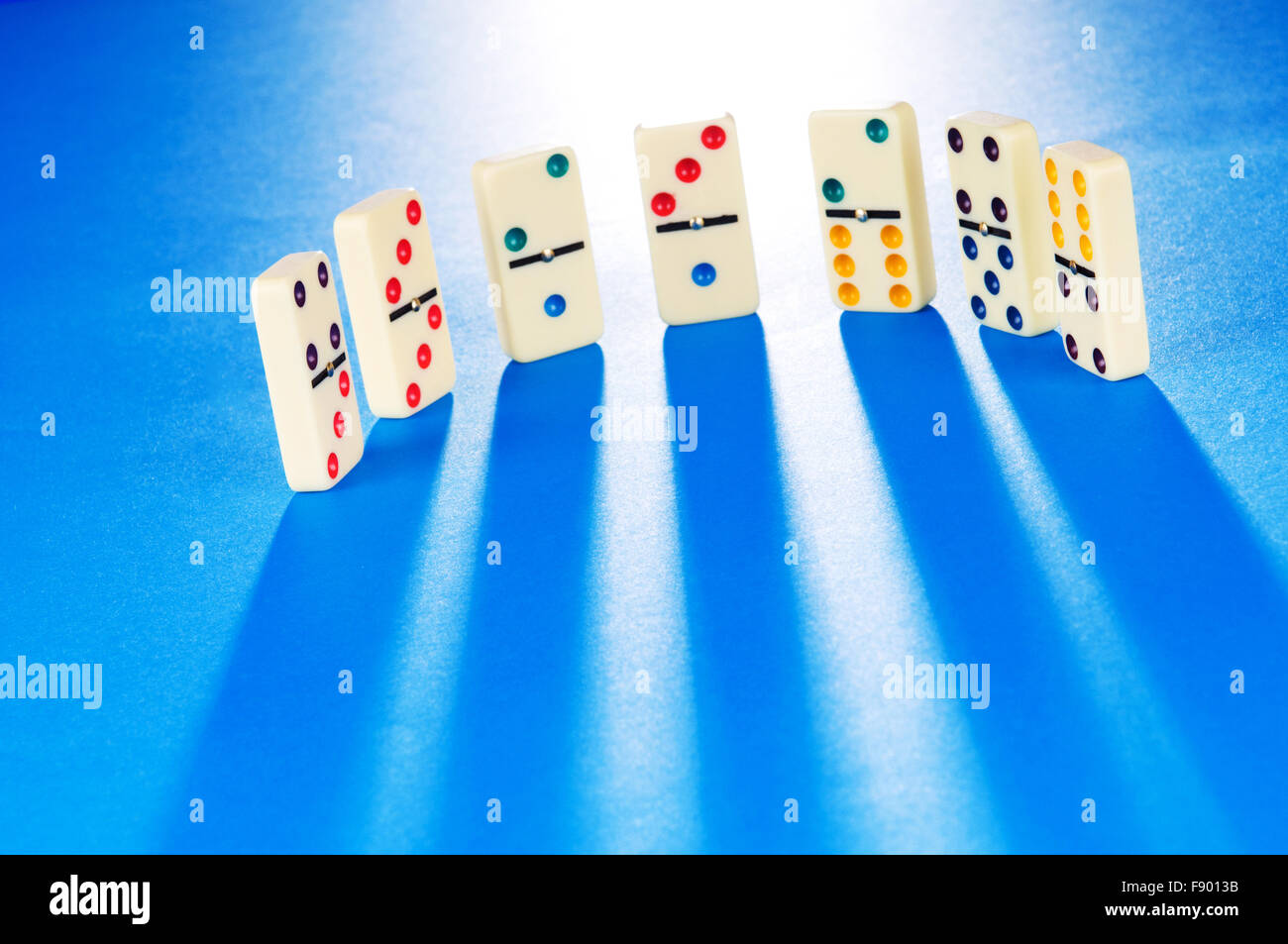 Domino effect with many pieces Stock Photo - Alamy