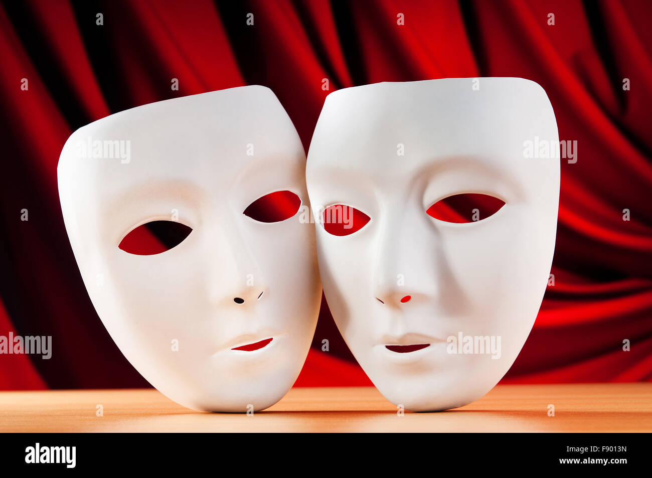 Masks with theatre concept Stock Photo - Alamy